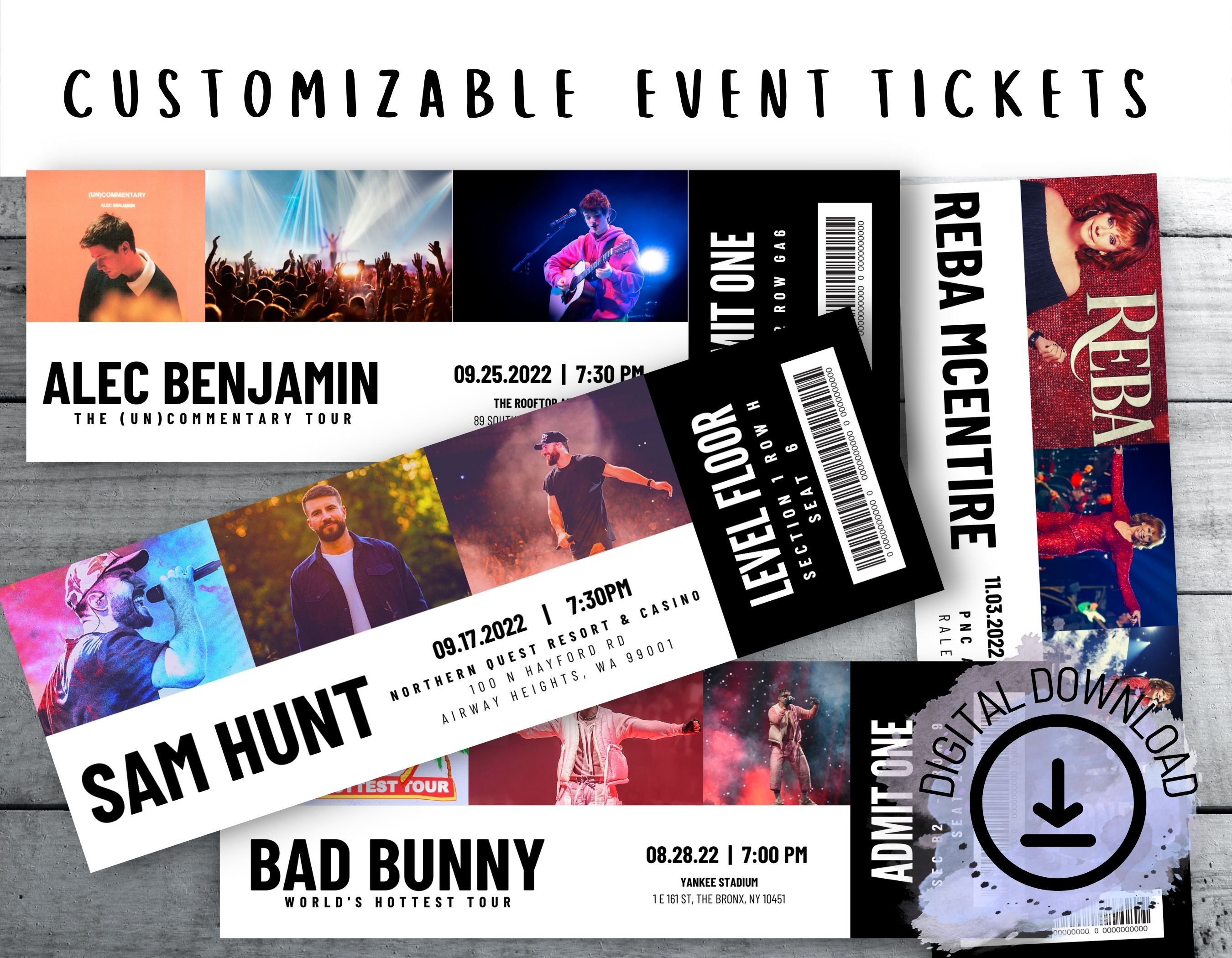 ADD ON - Additional Customized Ticket Seat - Etsy