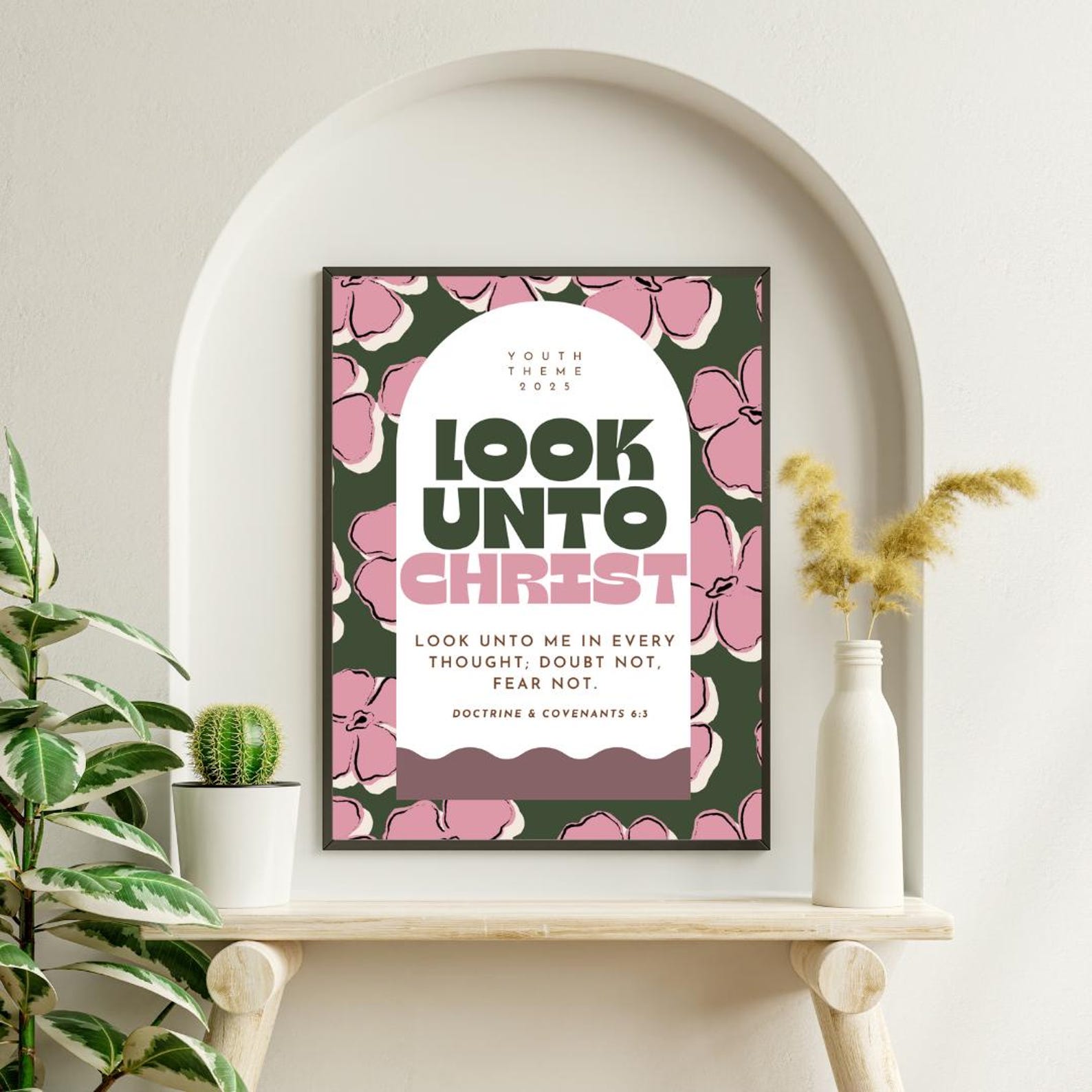 2025 LDS Youth Theme Look Unto Christ Printable Digital Art Young Women ...