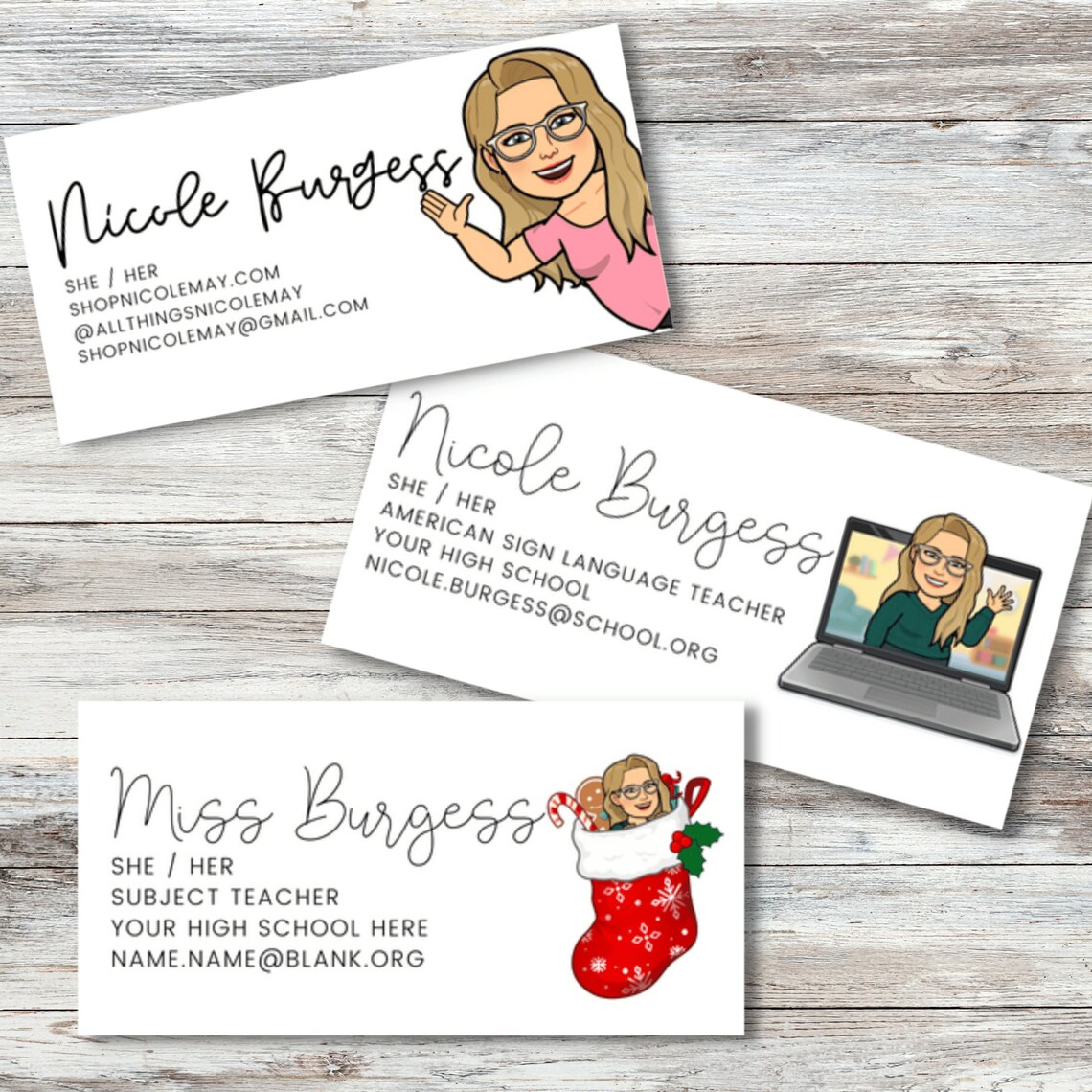 Bitmoji Email Signature Template: Customizable Canva Design (digital ...