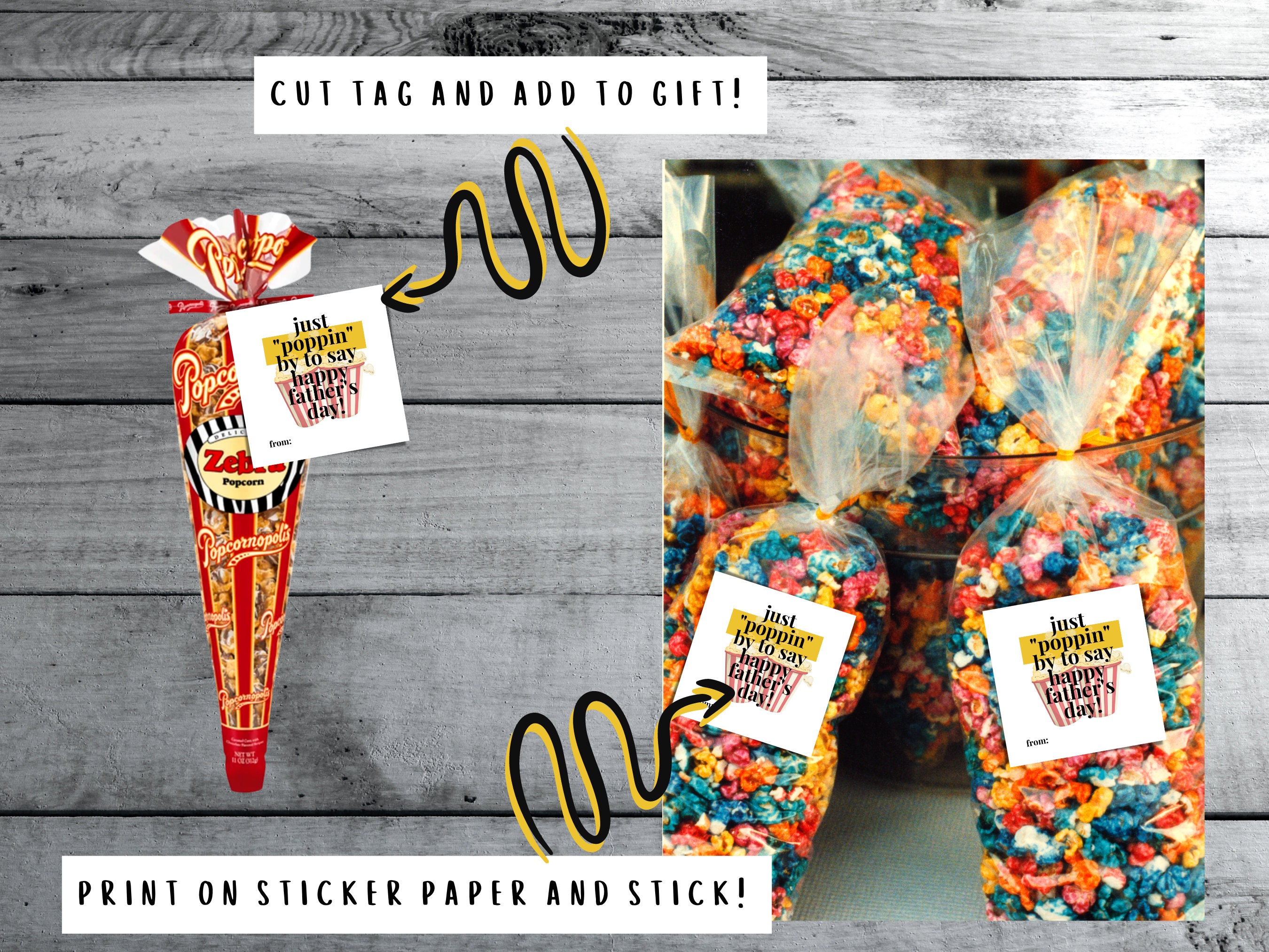 Fathers Day Popcorn Tag, Fathers Day Handout, Fathers Day Gift ...
