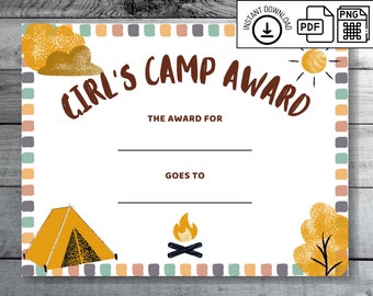 Girls Camp Awards - Etsy