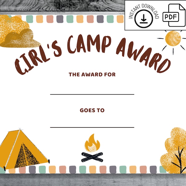 Camp Awards - Etsy