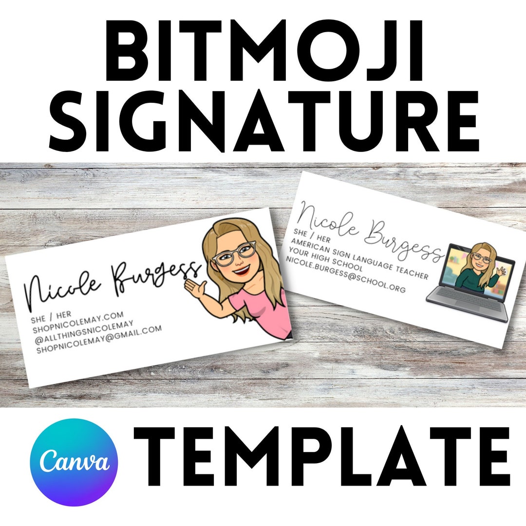 Bitmoji Email Signature Template | Customizable Email Signature ...