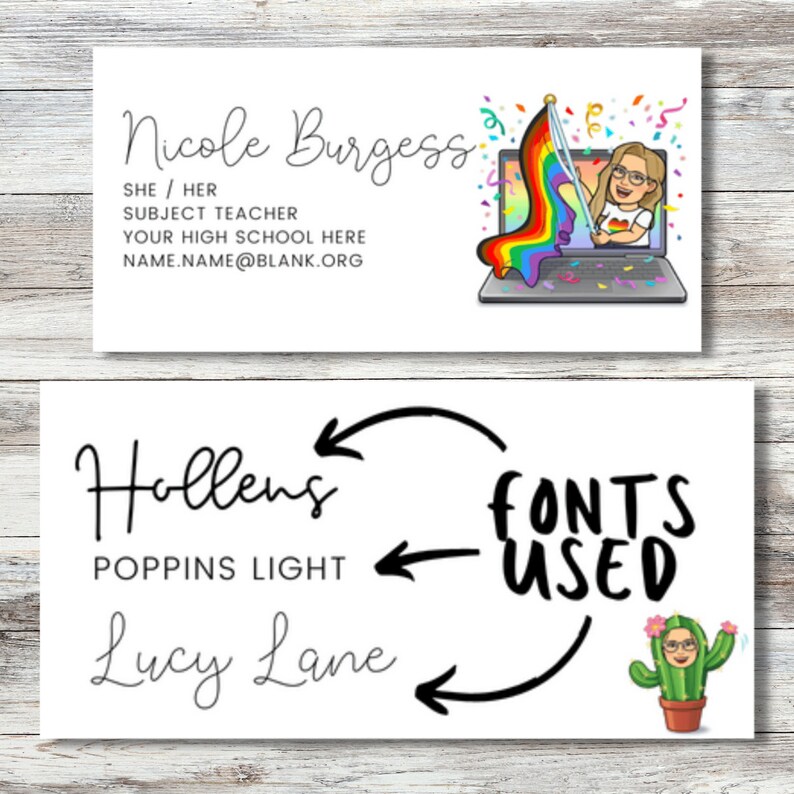 Bitmoji Email Signature Template: Customizable Canva Design (digital ...