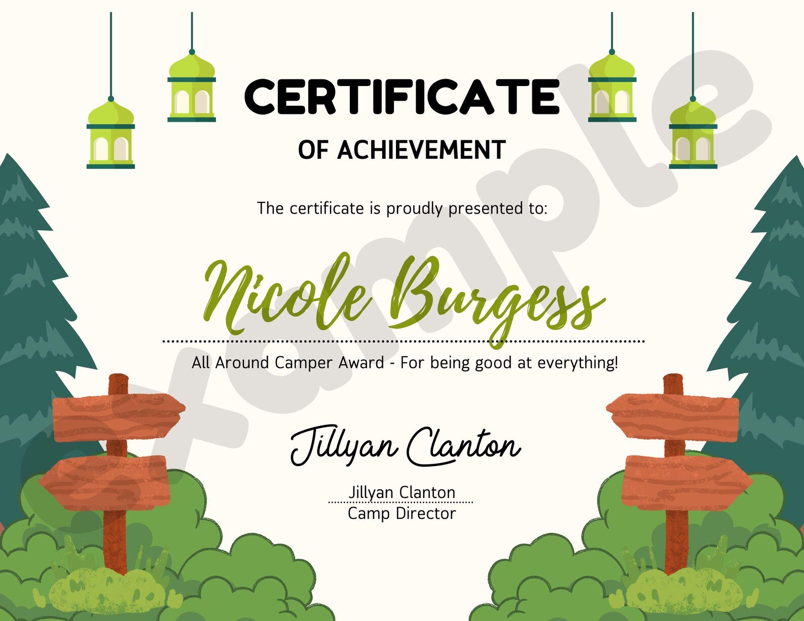 Camp Awards Certificates | YW Camp Awards | Young Womens Camp | Mormon ...