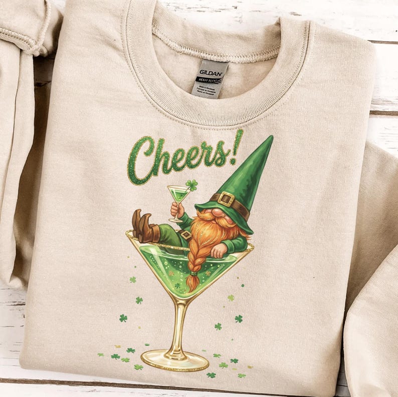 Cheers St Patrick's Irish Gnome PNG, Funny St Patrick's Elf Sublimation ...