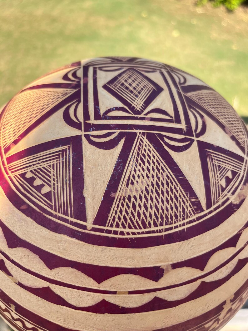Vintage African Calabash Gourd Bowl-african Tribal Art - Etsy