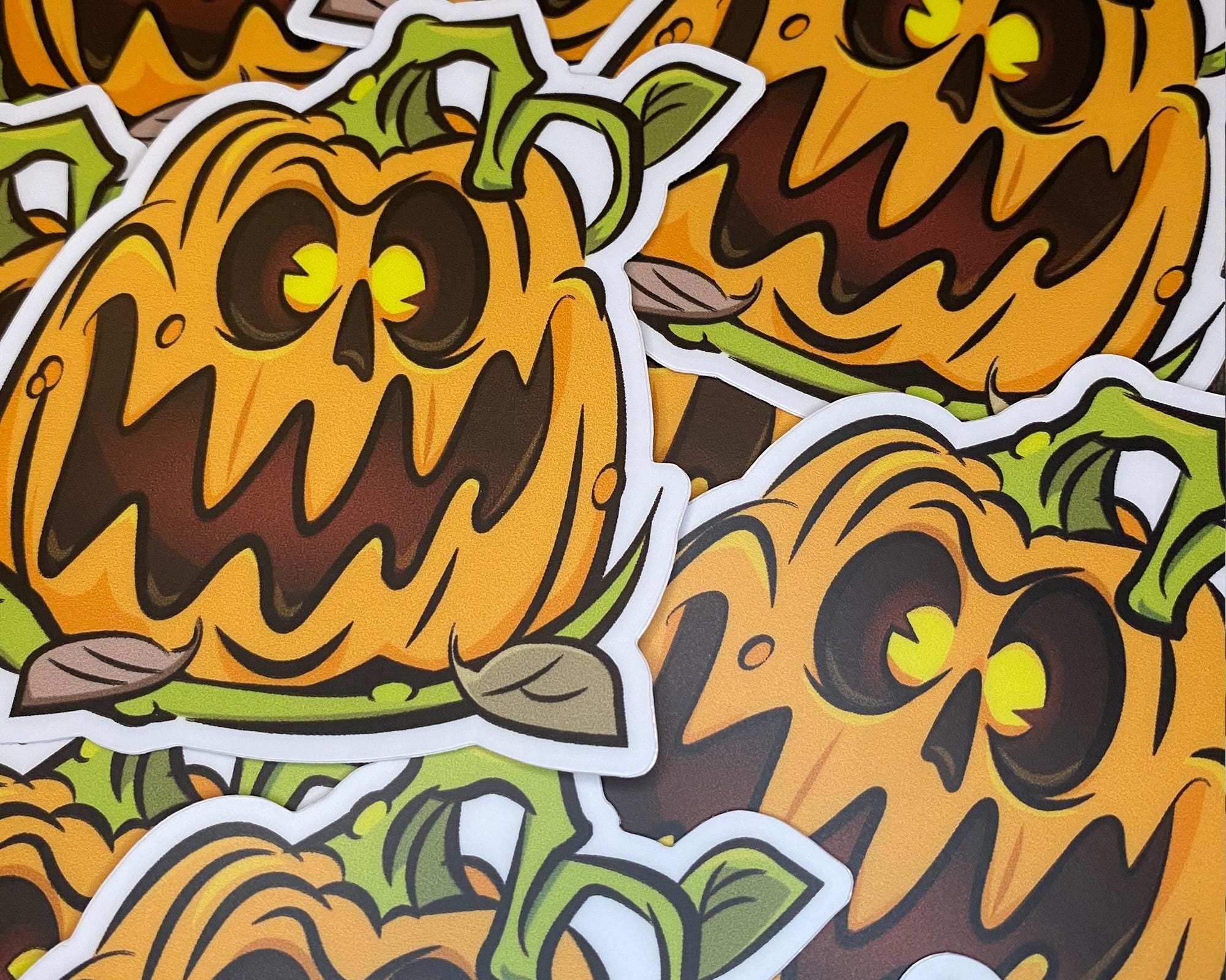 3x3 Premium Matte Vinyl Spooky Jack O' Lantern Sticker - Horror ...