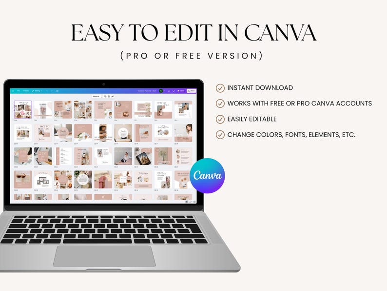 Canva Branding Kit Templates: DIY Logo, Social Media, Brand Style Guide ...