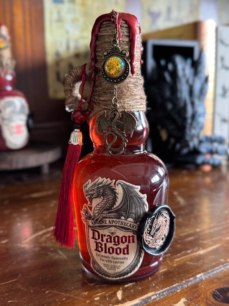 Dragon Blood Potion | Fantasy Shelf Decor | Interactive Elixir Bottle ...