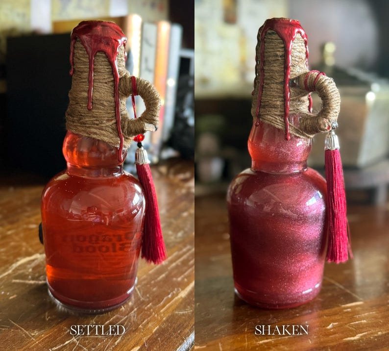 Dragon Blood Potion | Fantasy Shelf Decor | Interactive Elixir Bottle ...