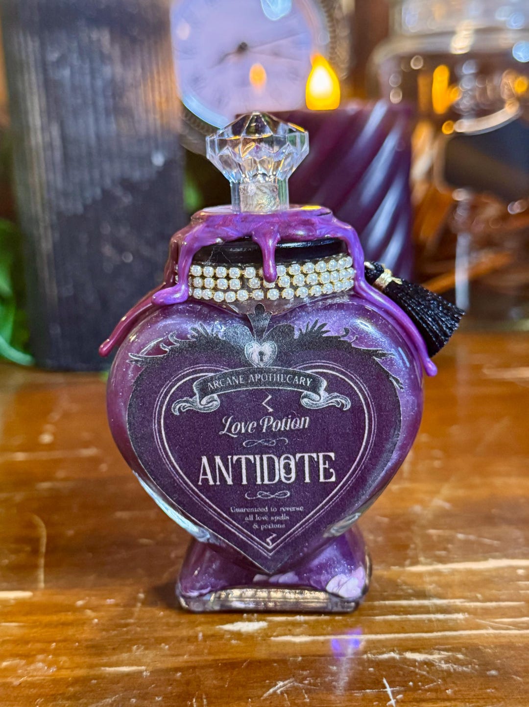 Love Potion Antidote | Decorative Heart Bottle | Mini Purple Color ...