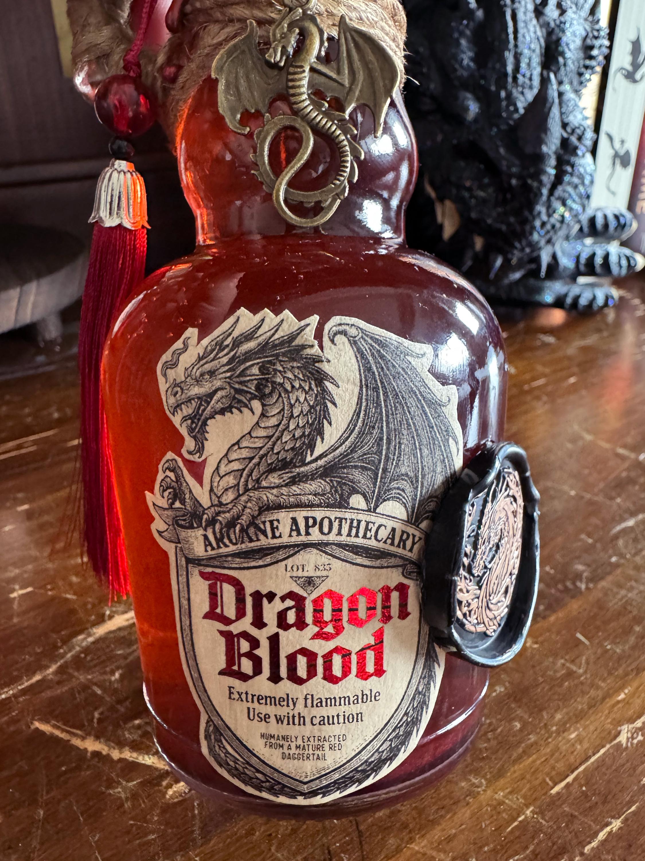 Dragon Blood Potion | Fantasy Shelf Decor | Interactive Elixir Bottle ...