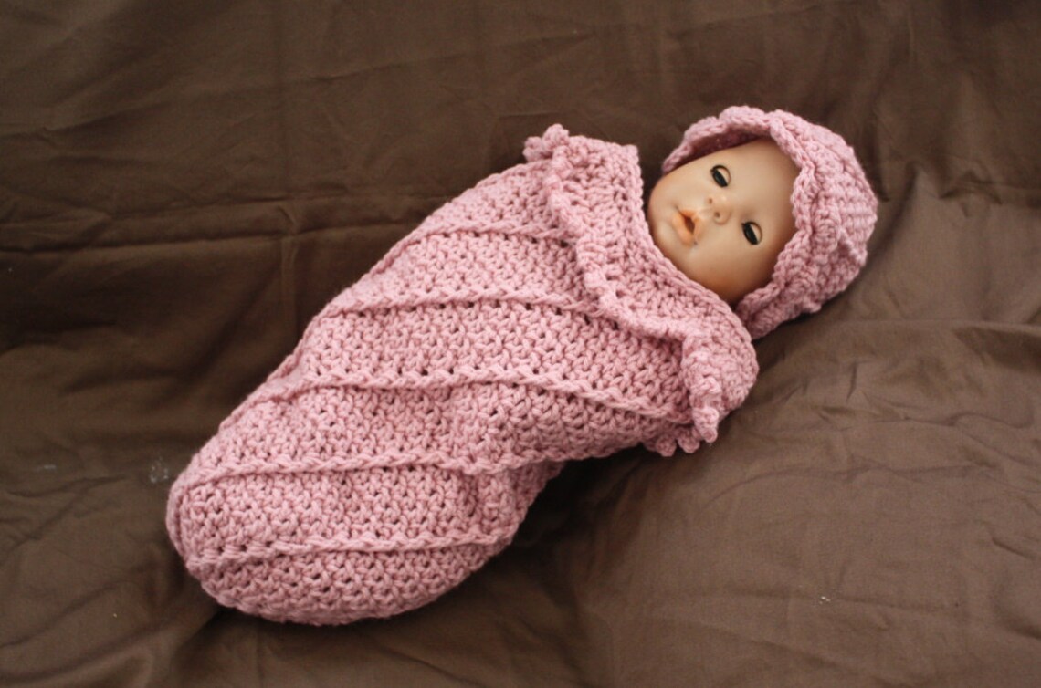 Swirl Cuddle Cocoon and Hat Pdf PATTERN, Bunting, Cuddle Sac, Photo ...
