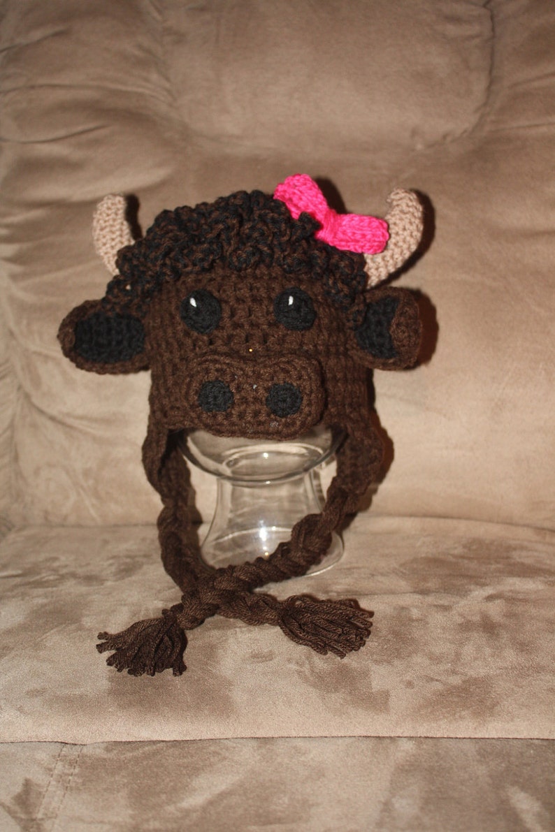 Buffalo Hat Pdf PATTERN 1 Year to Adult Bison Hat With Horns - Etsy