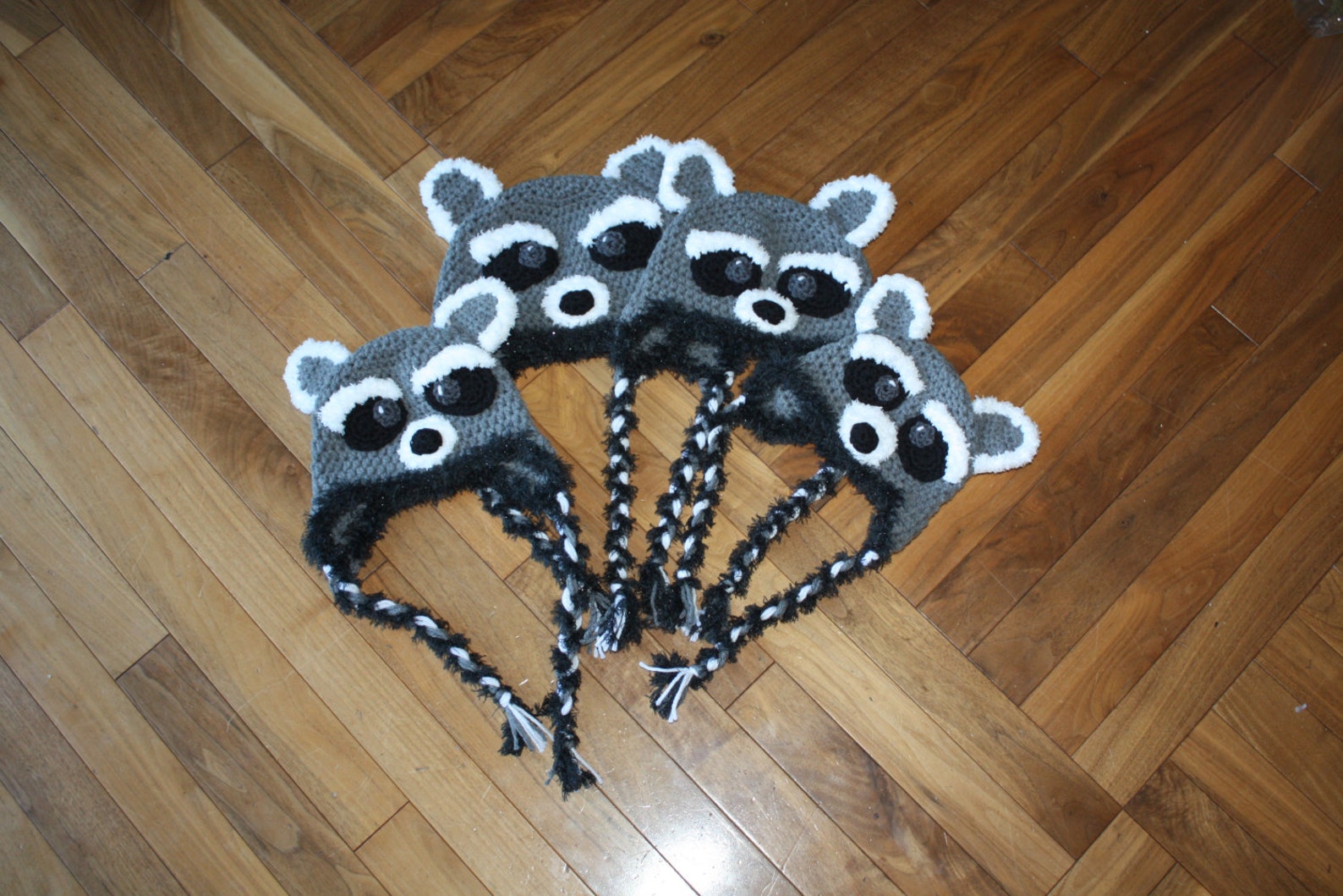 Raccoon Hat Pdf PATTERN, Newborn to Adult Sizes, Animal Hat Pattern ...