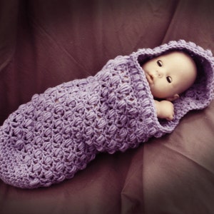 Lacy Cuddle Cocoon With Hood Pdf PATTERN, Bunting, Photo Prop to ...