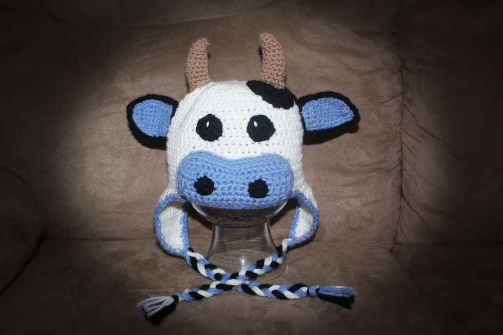 Cow/bull Hat Pdf PATTERN Size Newborn to Adult Farm Animal - Etsy