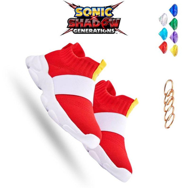 Sonic Shoes for Kids | Sonic the Hedgehog With Rings & Diamonds ...