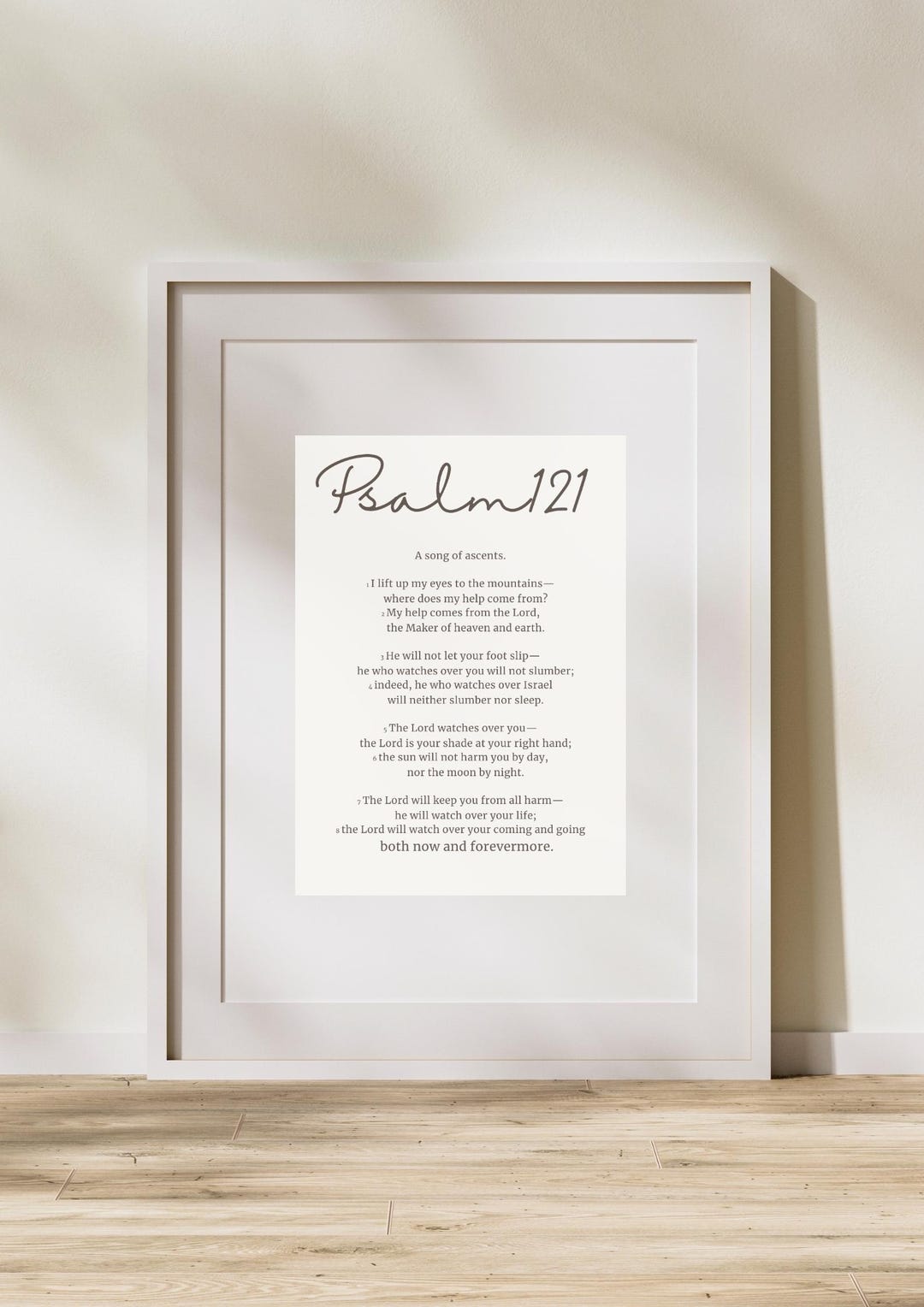Psalm 121 Printable Wall Art, Bible Verse Digital Download, Christian ...