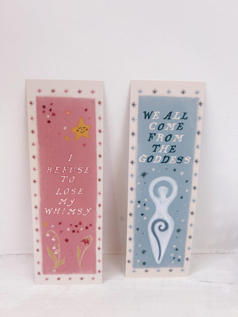 Whimsy Pink Bookmark - Etsy UK