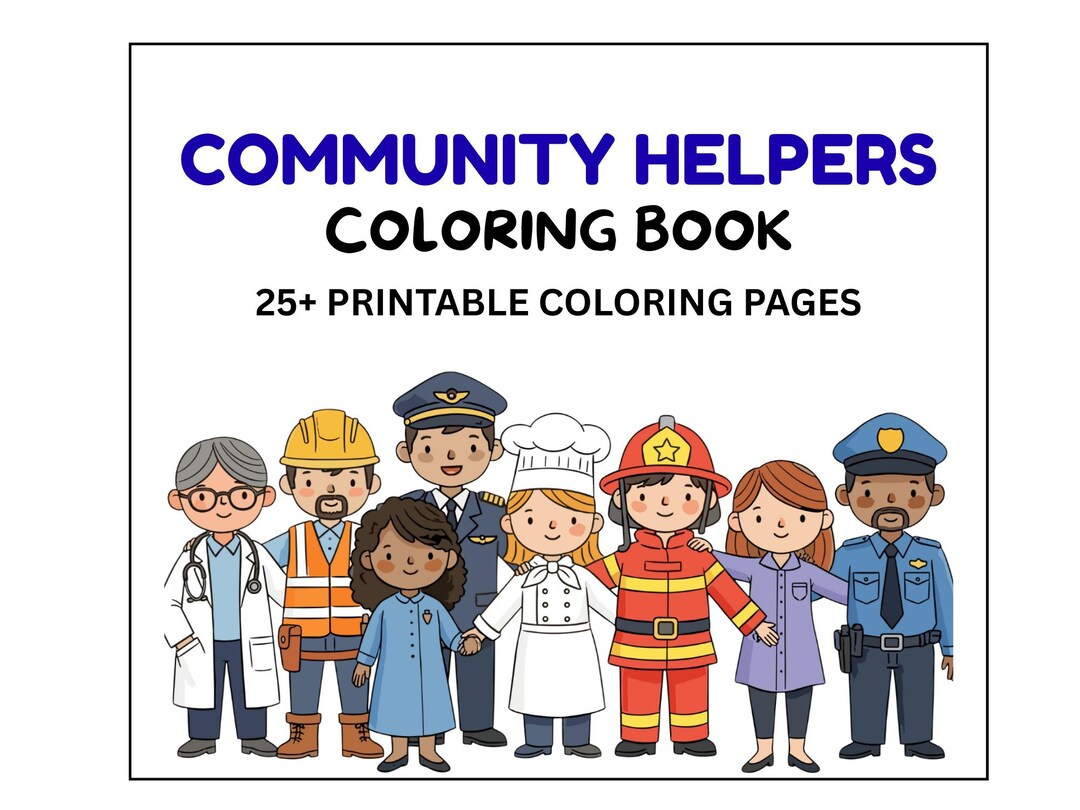 Community Helpers Coloring Pages for Kids | Jobs & Occupations Coloring ...
