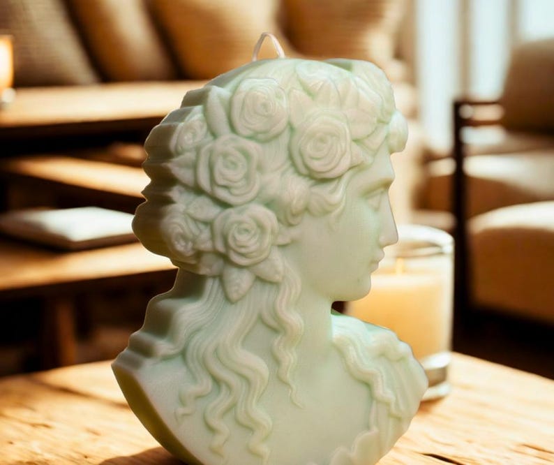 Handmade Greek Goddess Soy Candle: Sculptural Home Decor - Etsy