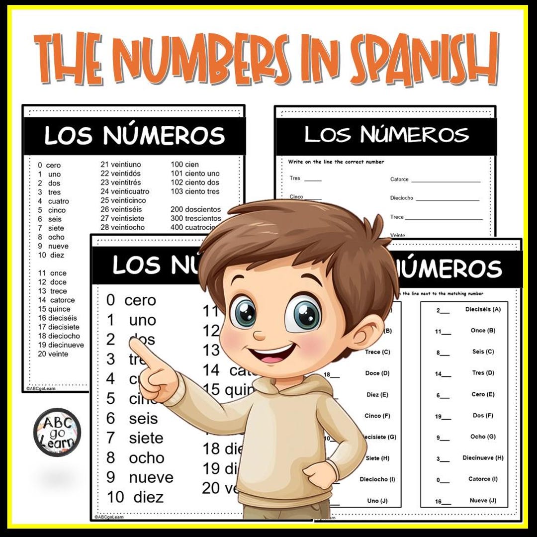 Spanish Numbers 1-100 Reference Sheet & Practice Pages - Etsy Australia