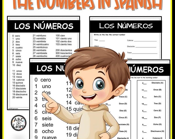 Spanish Numbers 1-100 Reference Sheet & Practice Pages - Etsy