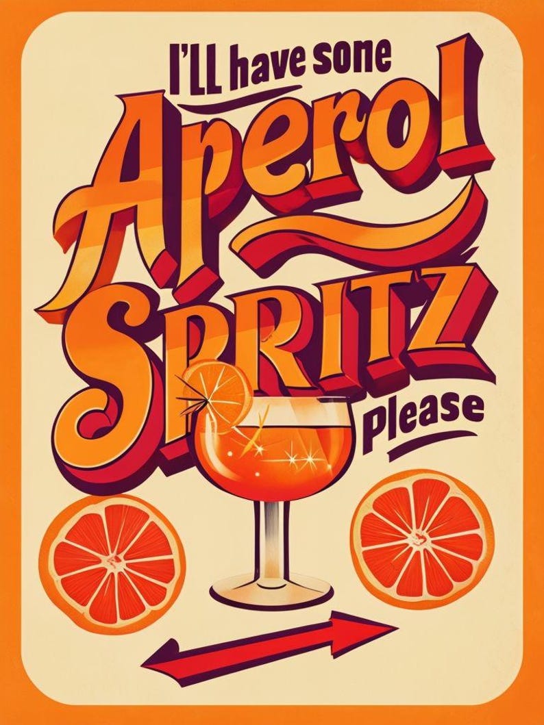 Aperol Spritz Poster - Etsy
