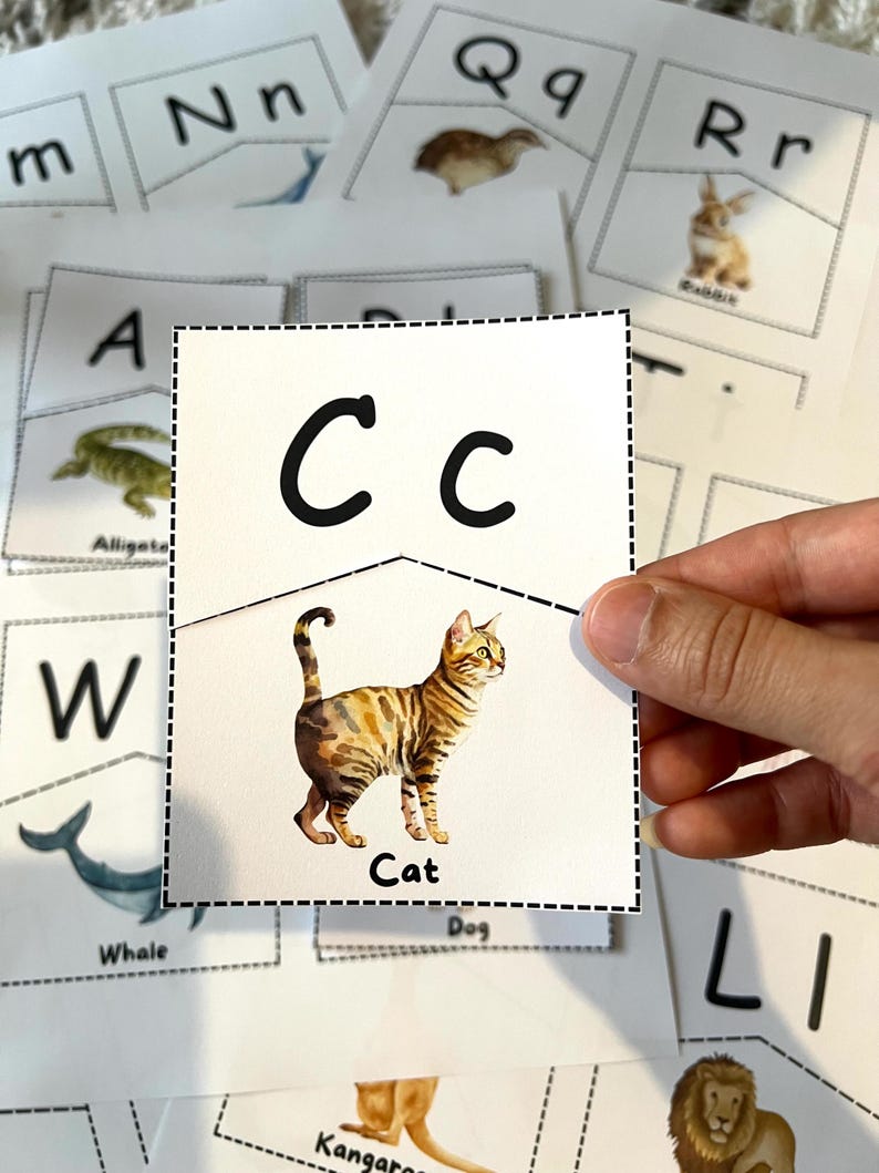 ABC Animal Alphabet Puzzle for Kids | Montessori-inspired Letter ...