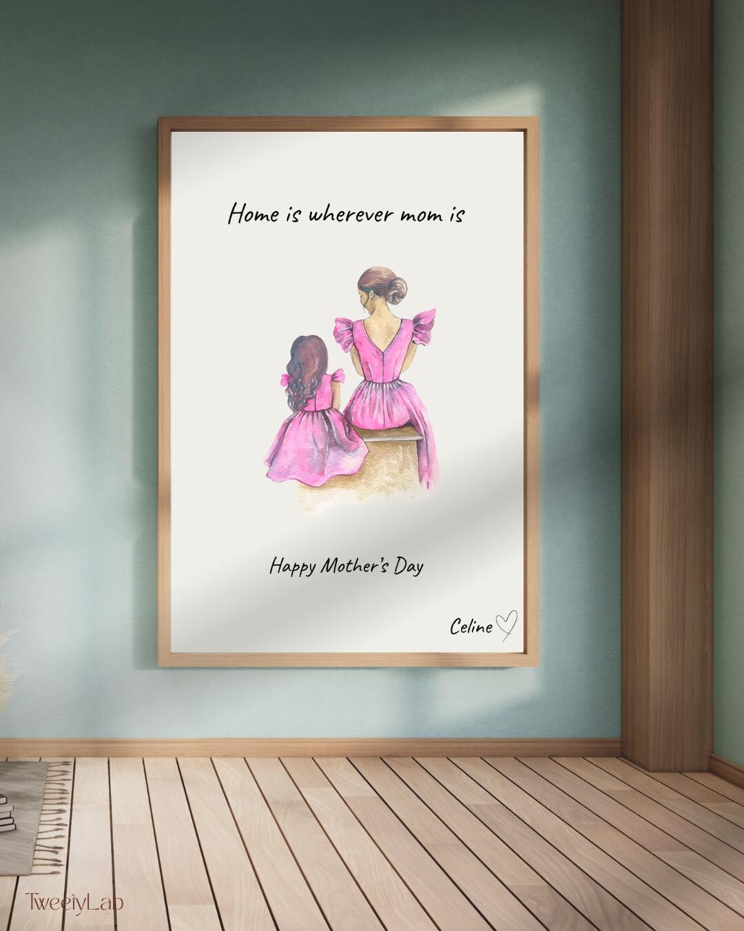 Custom Mother & Child Poster | Personalized Digital Art (son or ...