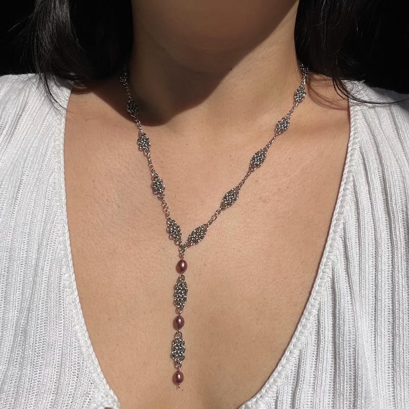 Pearl Chainmail Jewelry - Etsy