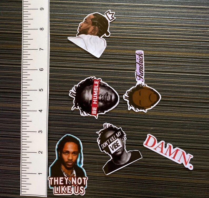 6 Pc Kendrick Lamar Sticker Pack High Quality Glossy Hip Hop Rap Music ...