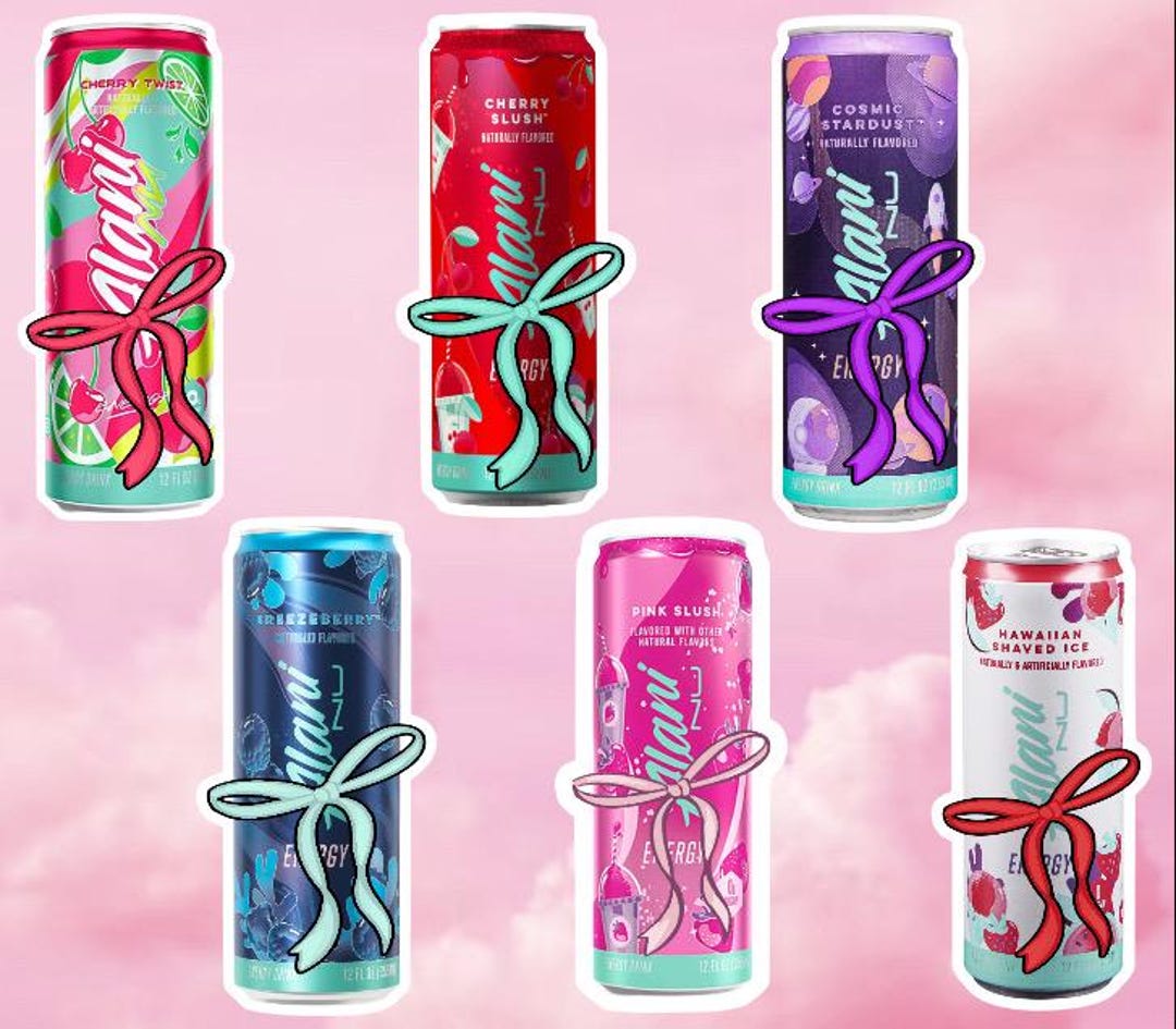 Alani Energy Drink Stickers 6 Designs High Quality Glossy Colorful Can ...