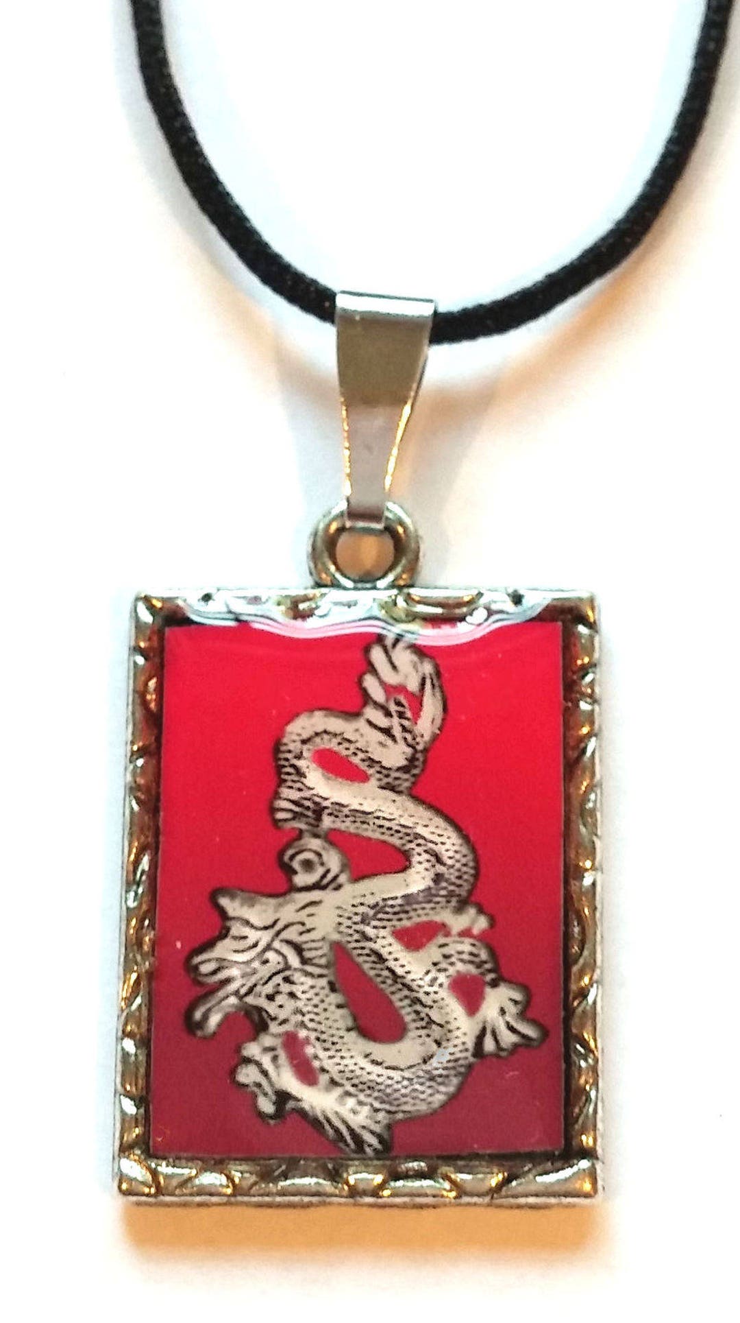 Red Dragon Pendant - Etsy