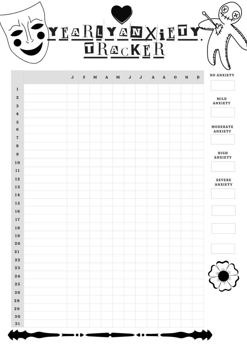 Emo Mood Tracker: Alt Journal Planner - Etsy