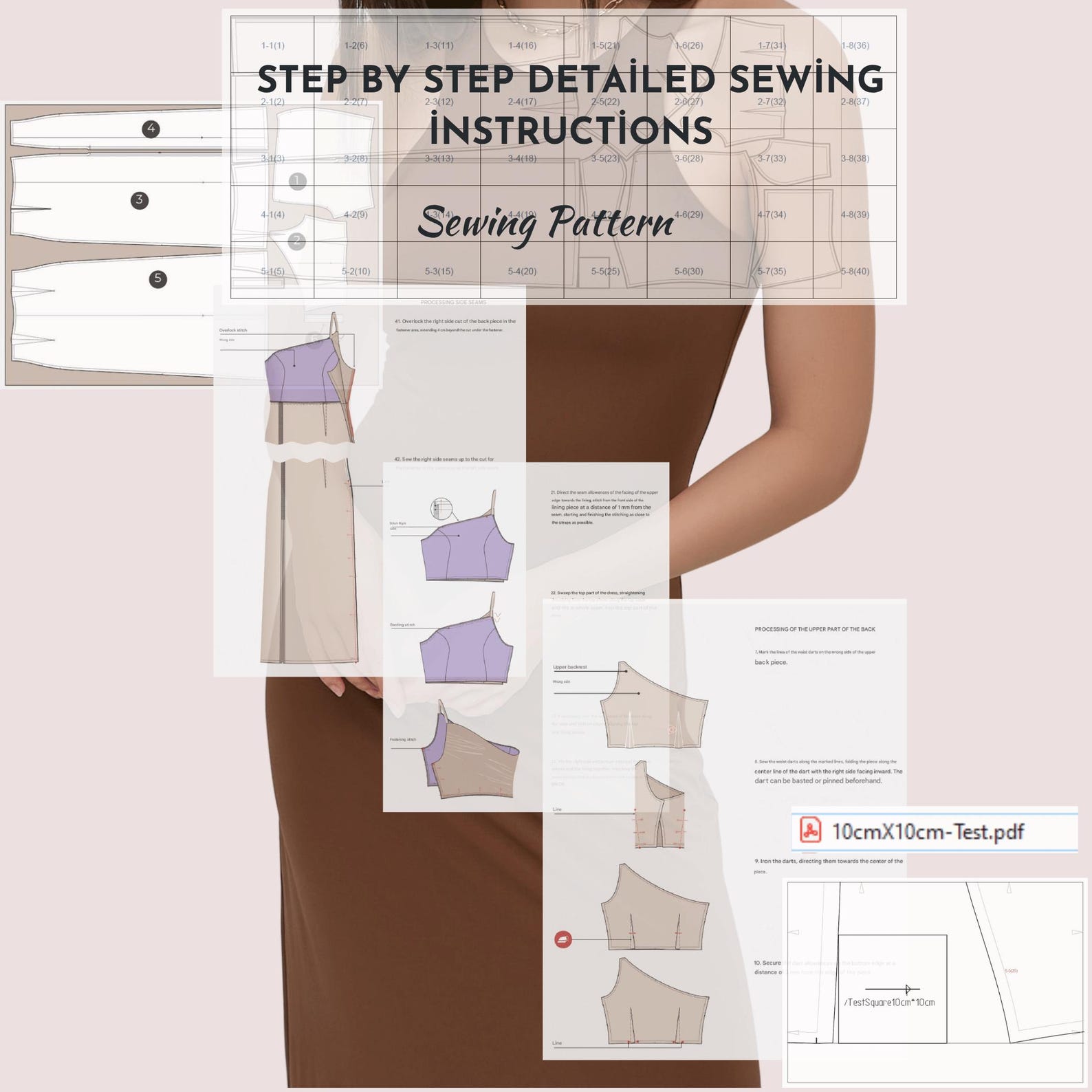 Long Stretch Dress Sewing Pattern - Lycra Dress Pattern - Summer Dress ...