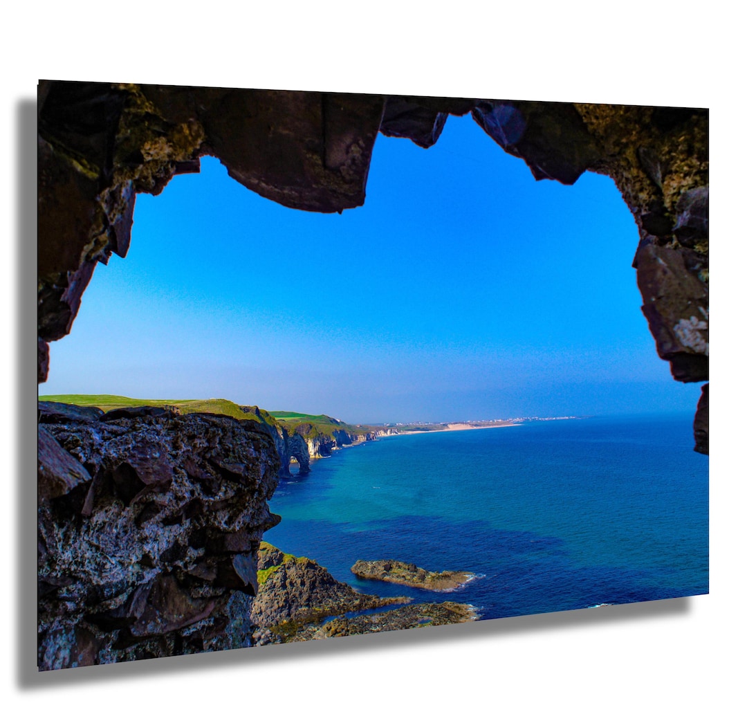 Dunluce Castle View Print – Inside Castle Photography, Irish Cliff Wall ...