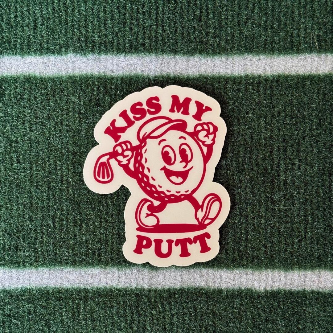 Kiss My Putt Sticker | Funny Golf Groomsmen Gift | Golf Lovers Gift ...