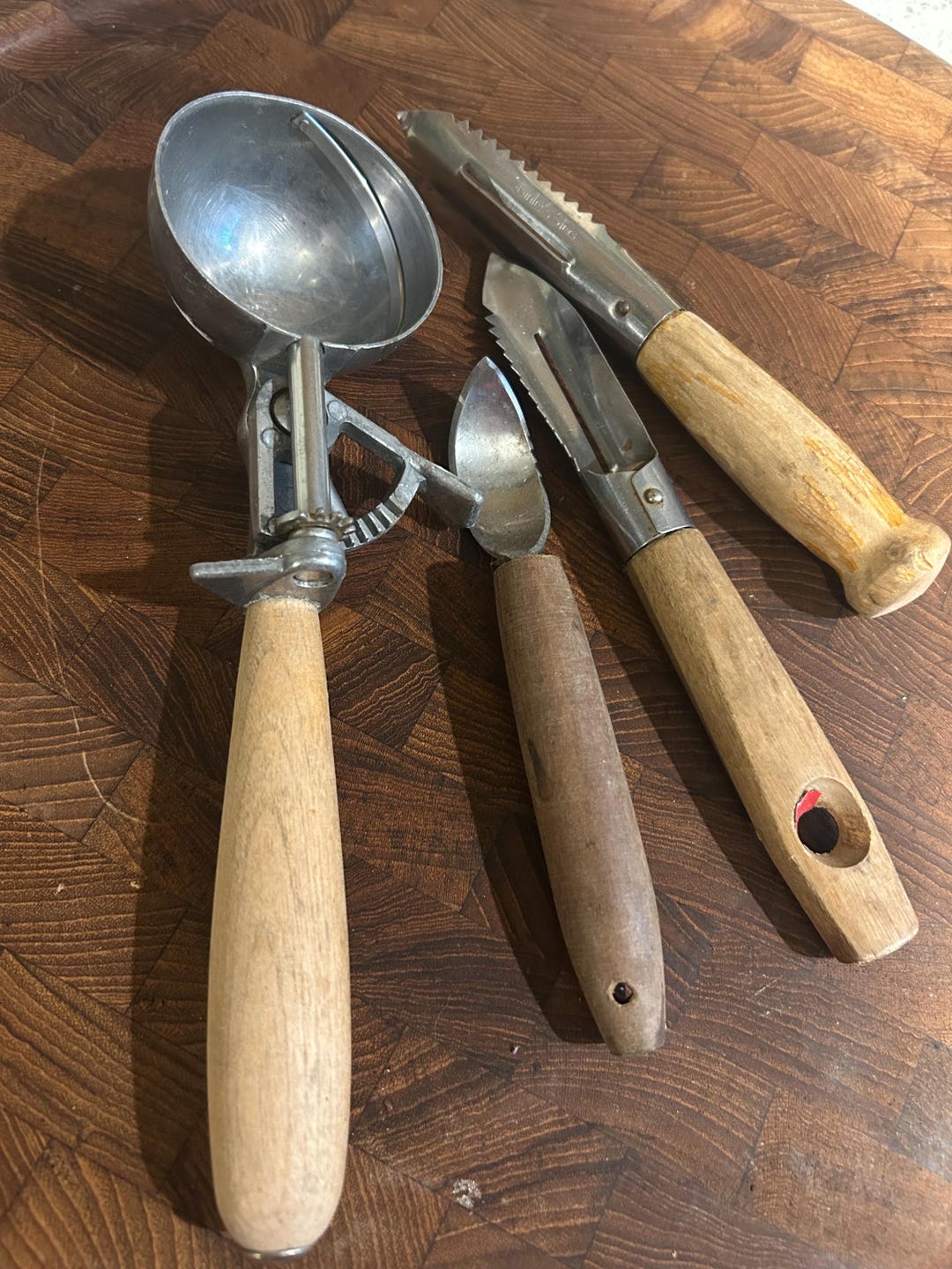 Vintage Group of Wooden Handled Kitchen Utensil/gadgets - Etsy