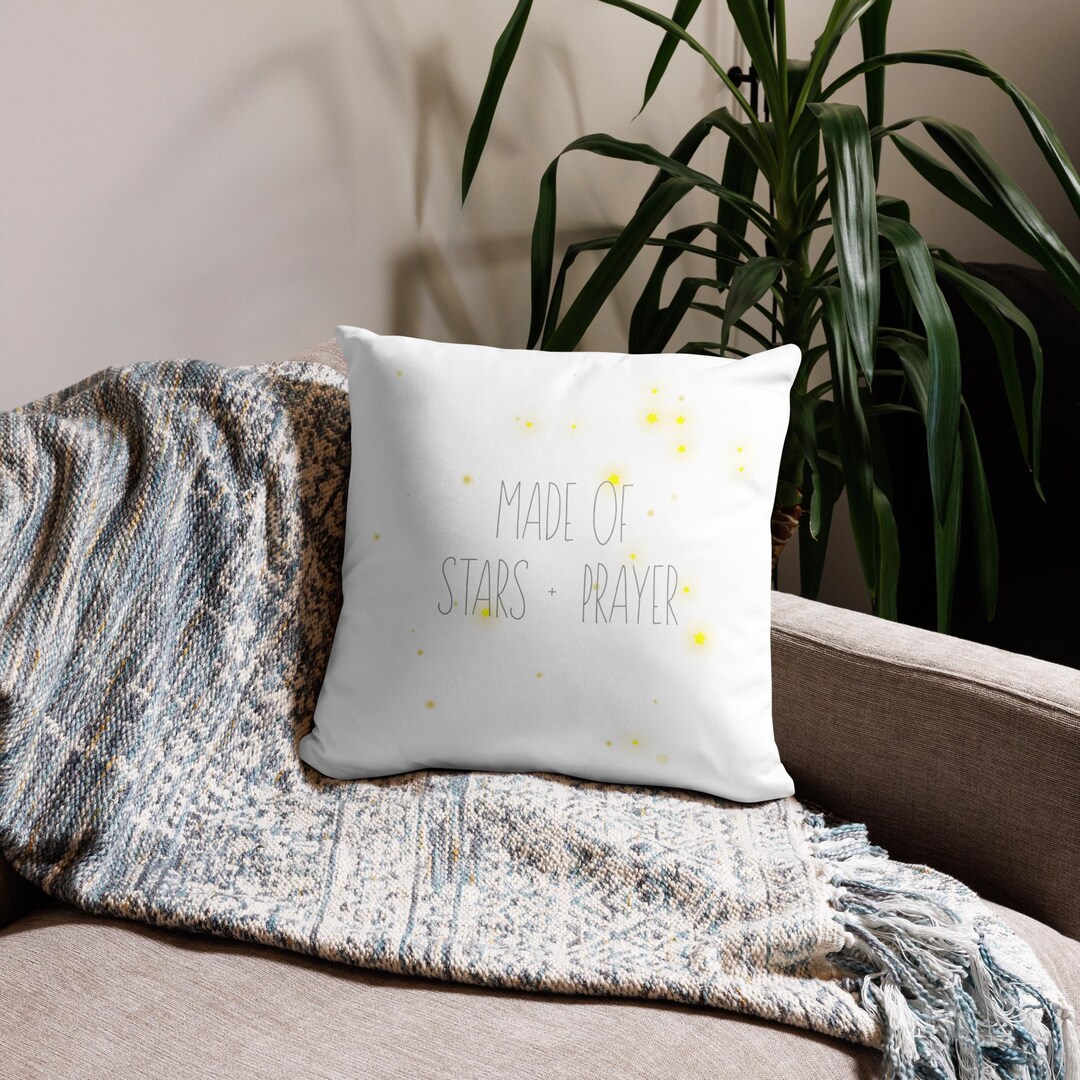 Made of Stars Prayer Pillow Cover | Spiritual Home Decor - Etsy