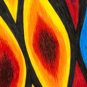 Fire and Water Hand Drawing Print 4676x3306 Pixel - Printable Art ...
