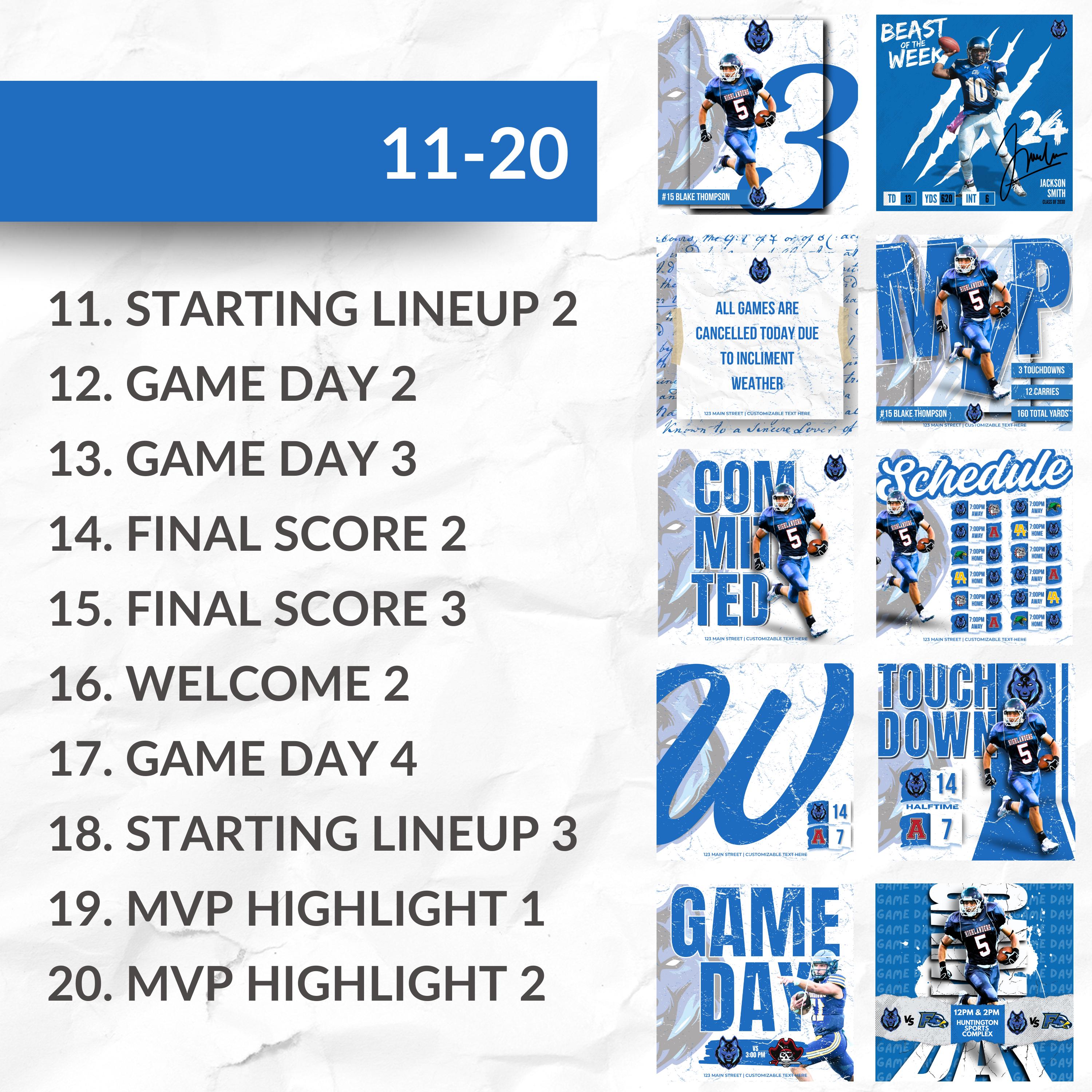 20 Football Templates | Canva Editable Sports Graphics | Instant ...