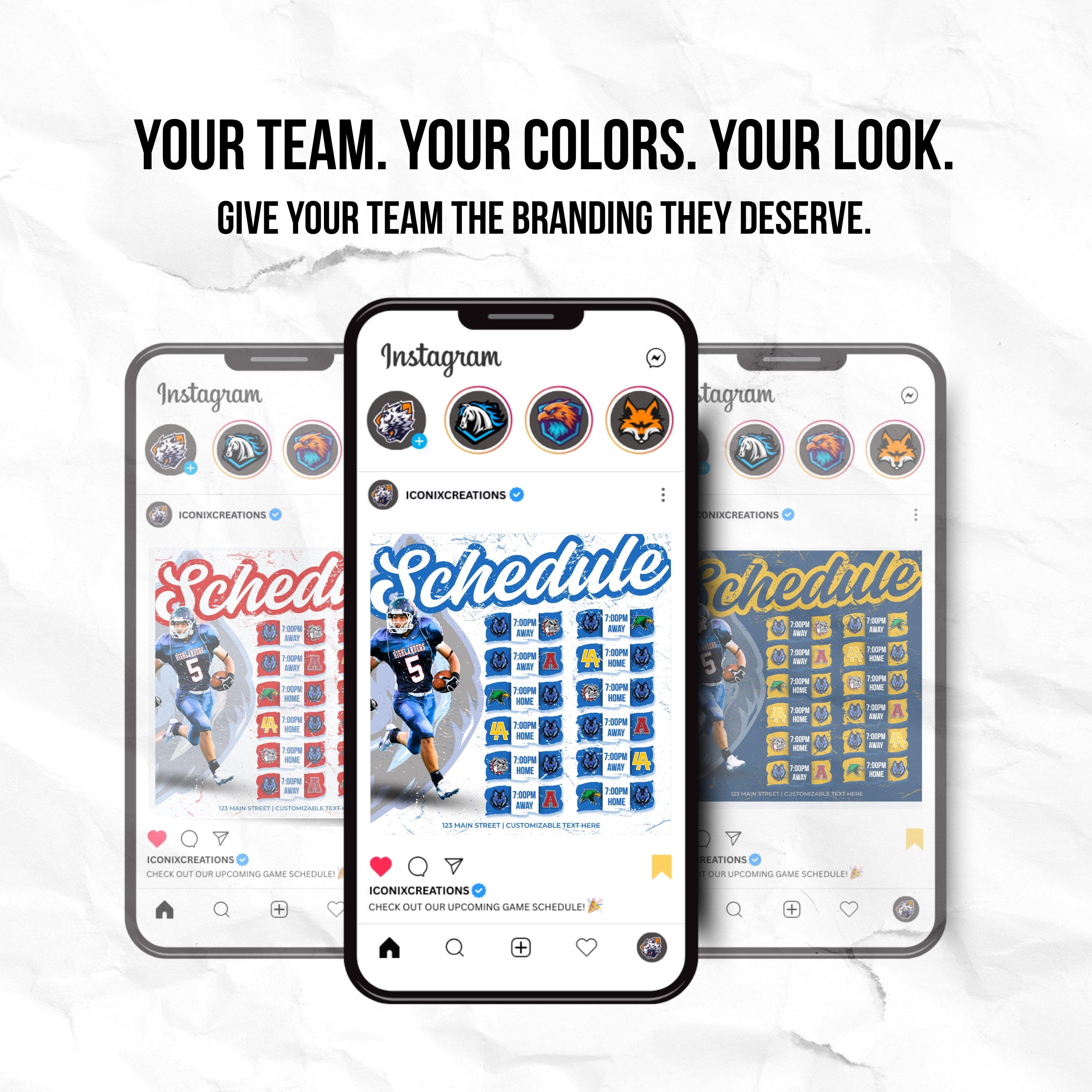 20 Football Templates | Canva Editable Sports Graphics | Instant ...
