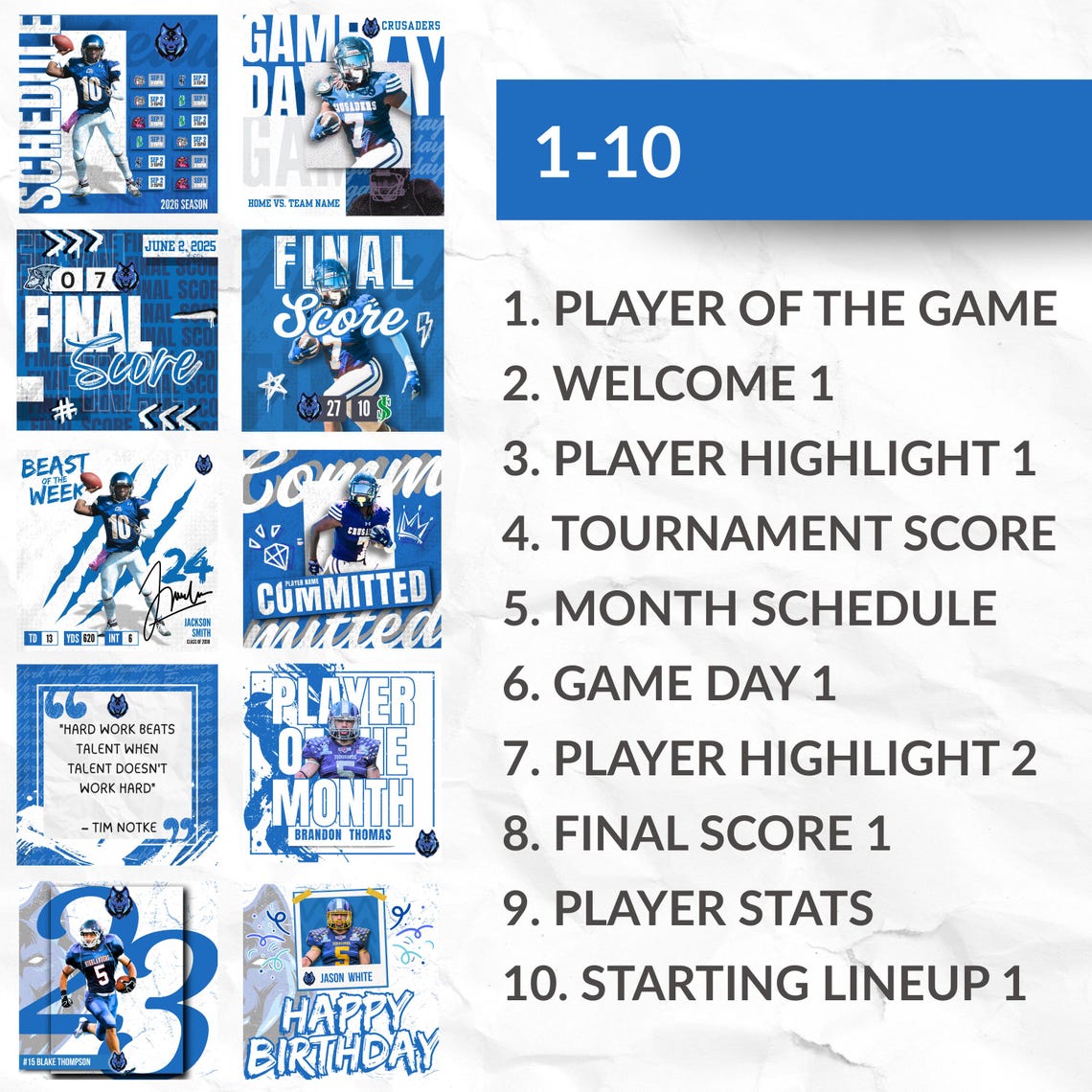 20 Football Templates | Canva Editable Sports Graphics | Instant ...