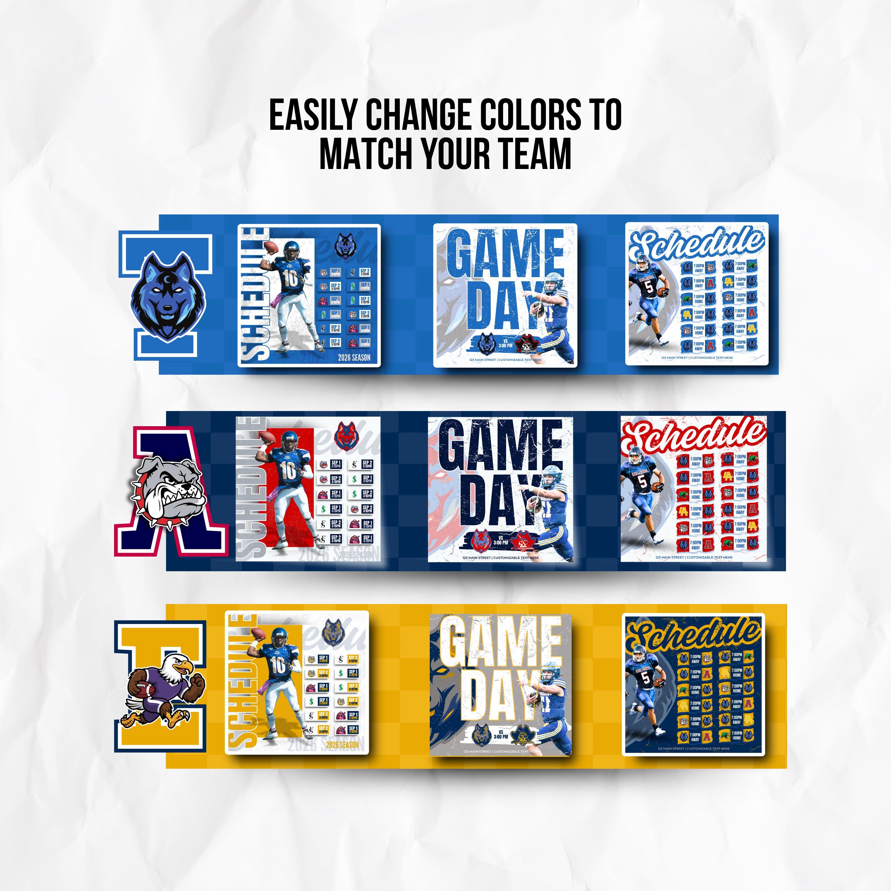 20 Football Templates | Canva Editable Sports Graphics | Instant ...