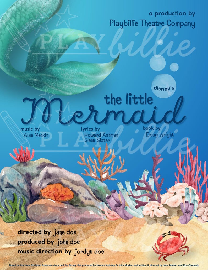 The Little Mermaid Program & Poster - Etsy