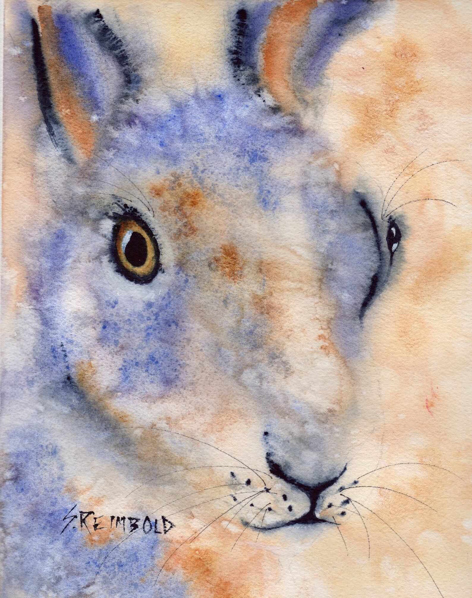Jack Rabbit Portrait Jack Rabbit Painting Rabbit Painting - Etsy