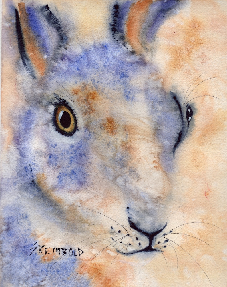 Jack Rabbit Portrait Jack Rabbit Painting Rabbit Painting - Etsy